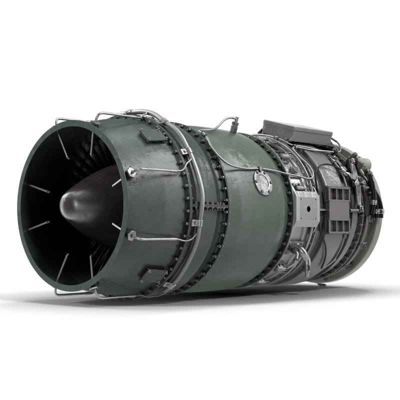 3d turbojet engine model