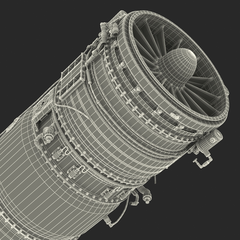 3d turbojet engine model