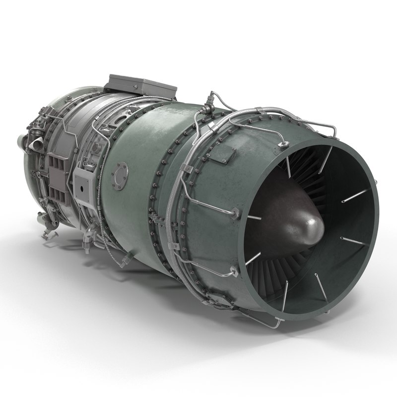3d turbojet engine model