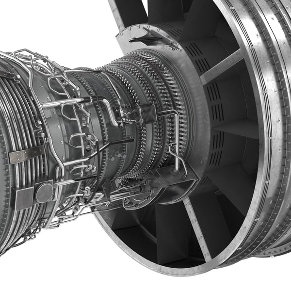 turbofan aircraft engine sectioned max