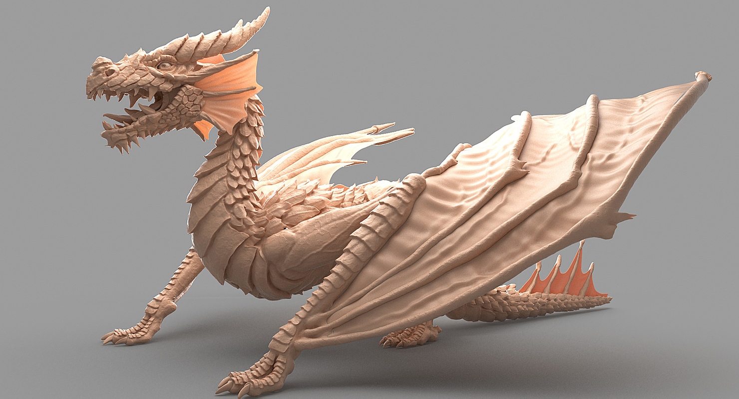 3D ZBrush dragon fantasy lizard
