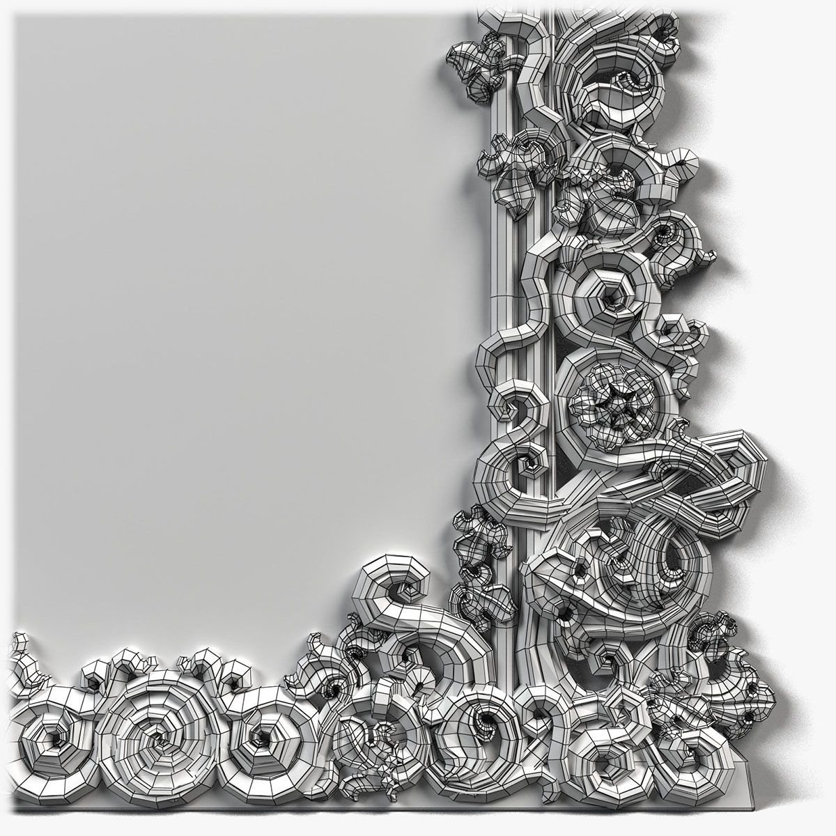 art 2 mirror frame 3d max