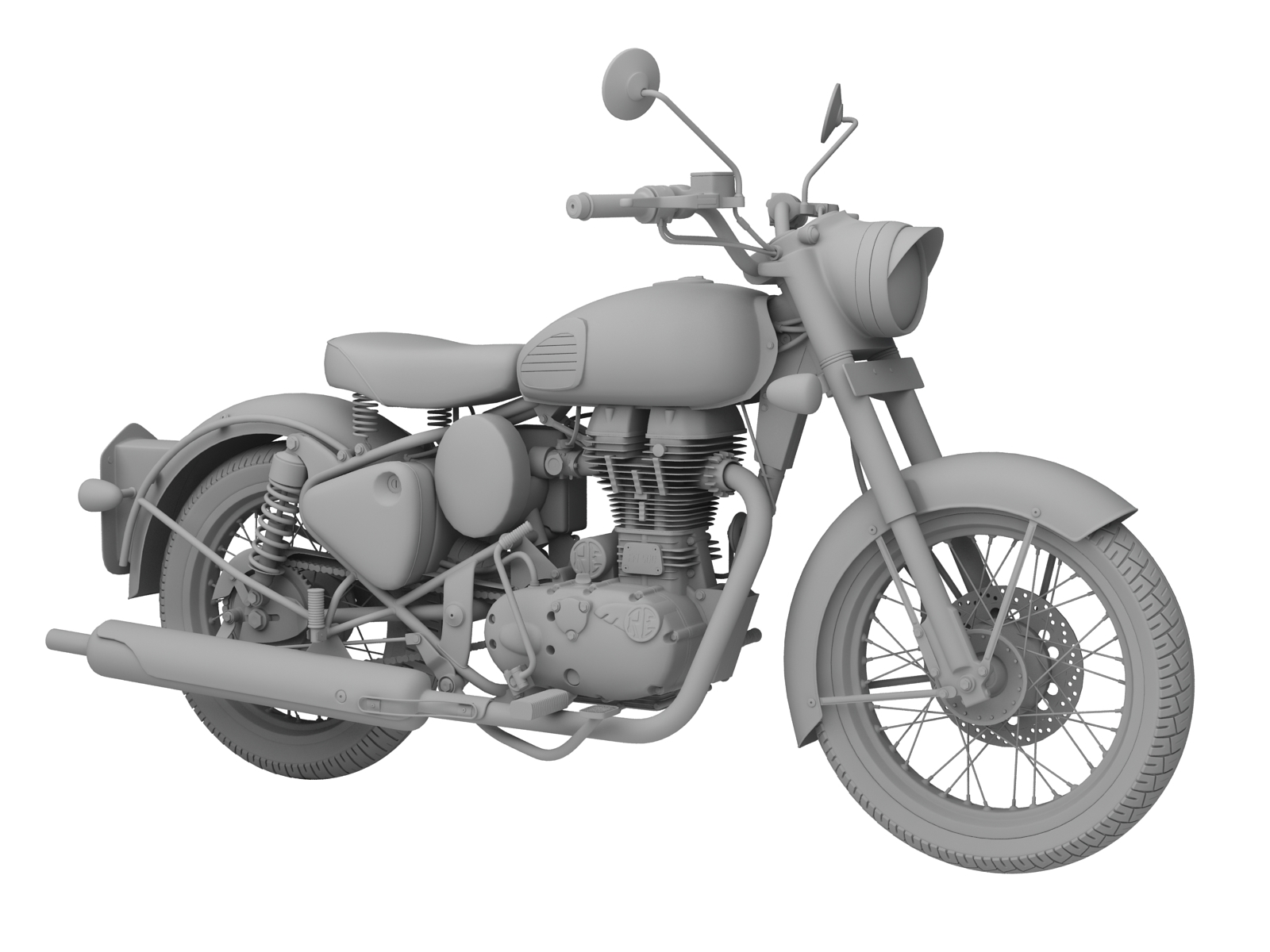royal enfield classic 500 3d model