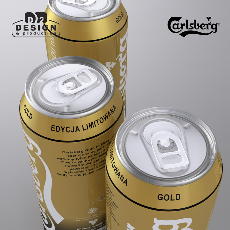 beer carlsberg gold 3d max