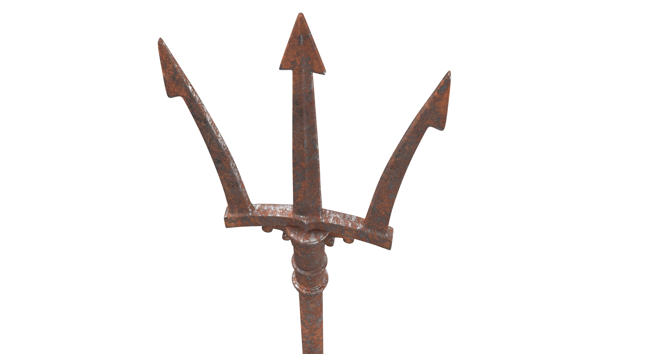 3d aged ruined trident model