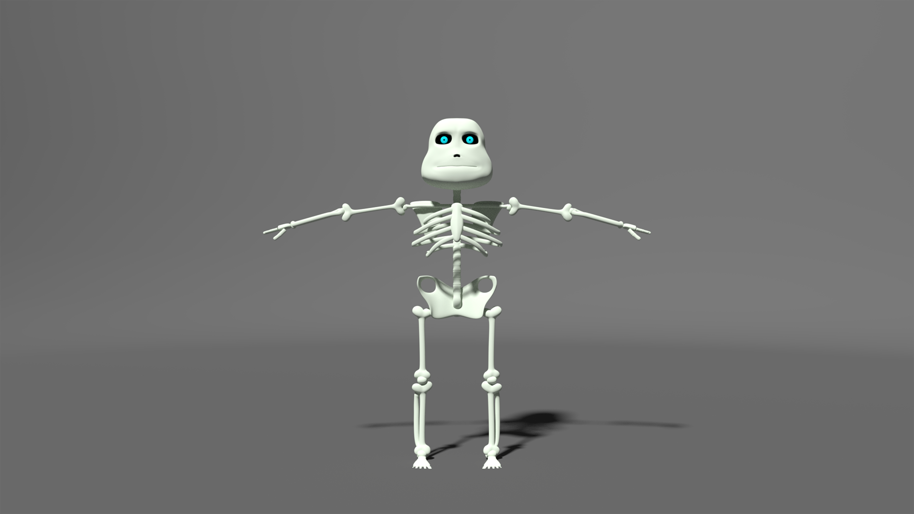 cartoon skeleton 3d model