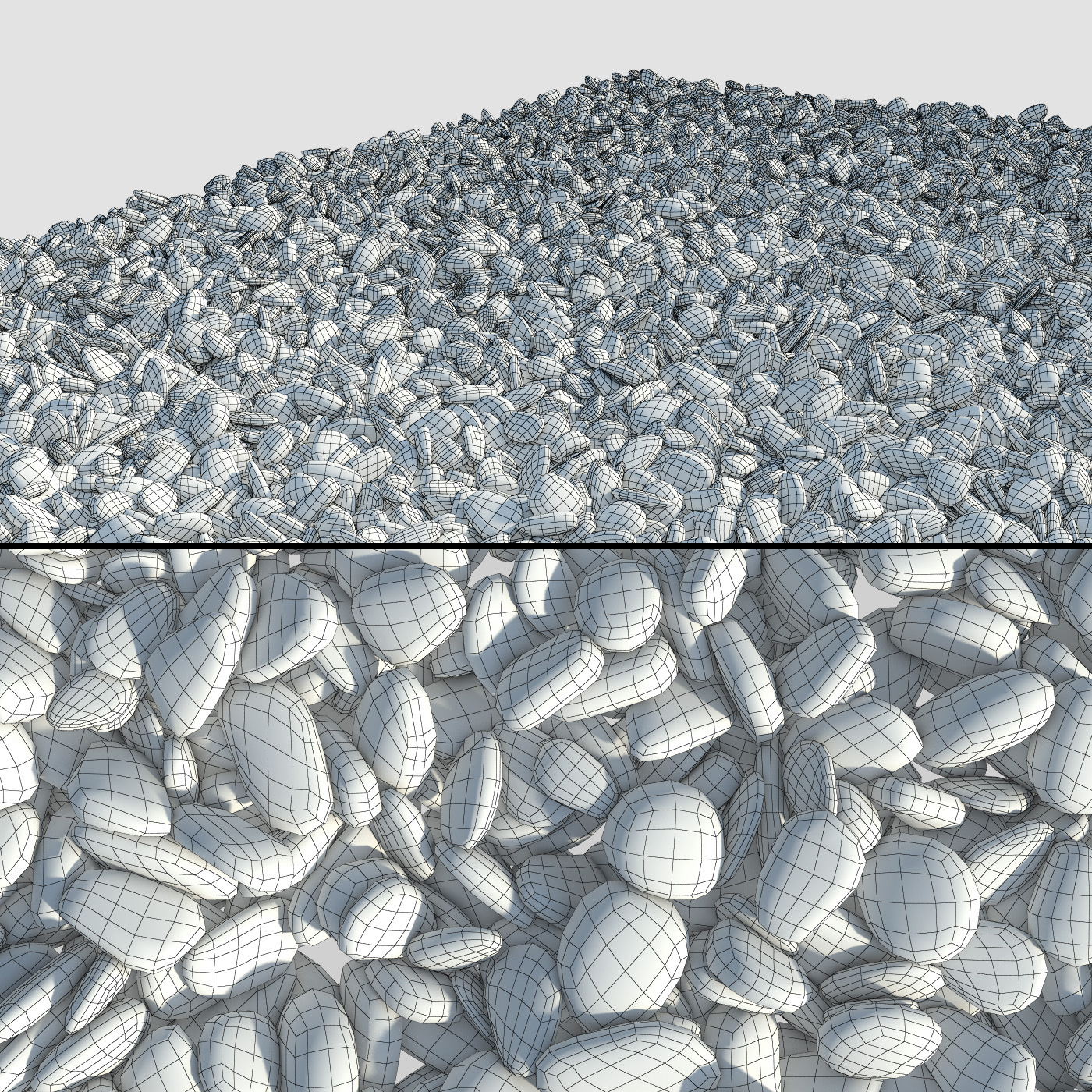 3D pebbles gravels pack model | 1141968 | TurboSquid