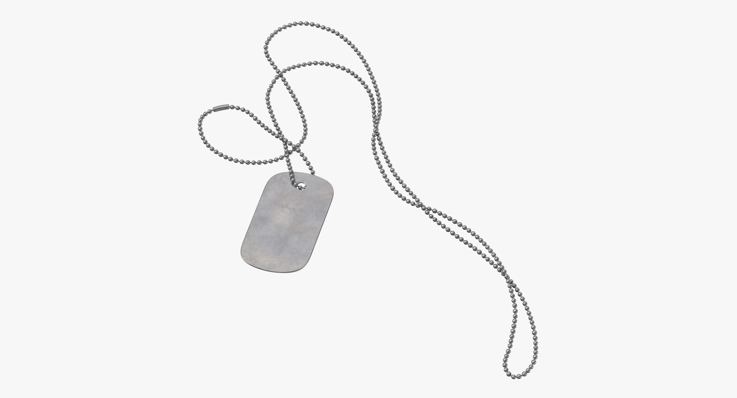 3D dog tag blank chain | 1142254 | TurboSquid