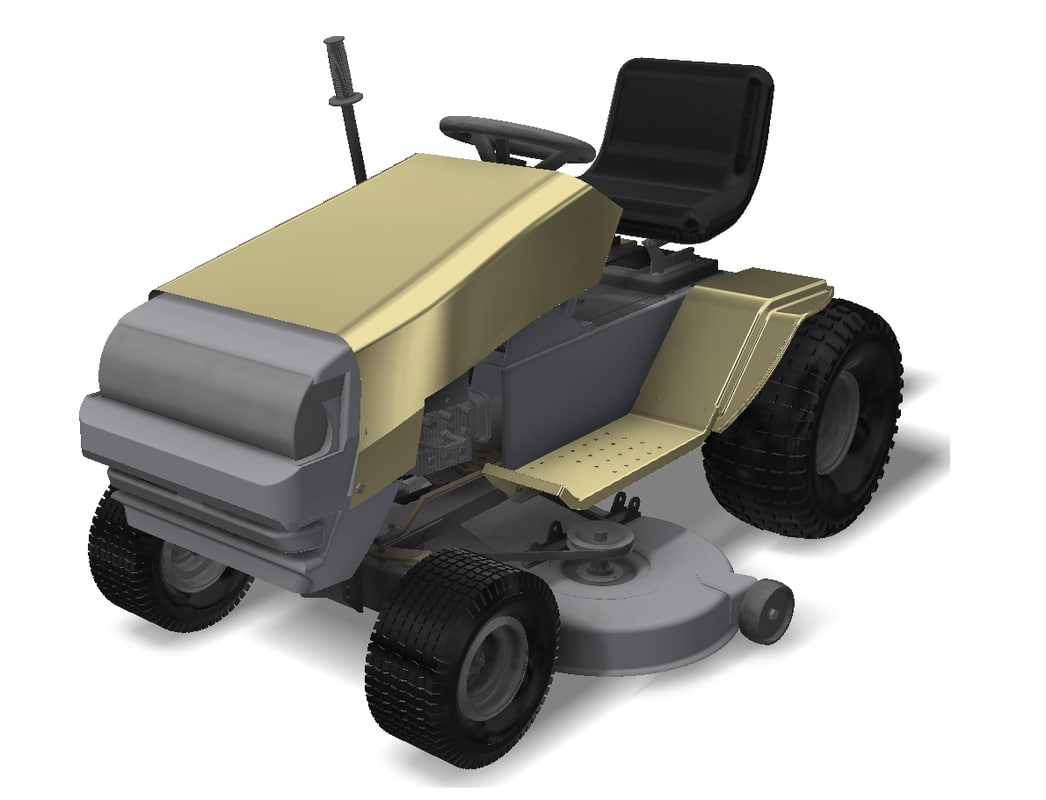 3D riding lawn mower model | 1142263 | TurboSquid