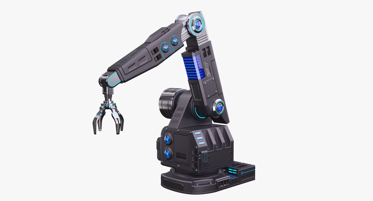 Futuristic robotic arm stylized 3D model | 1142342 | TurboSquid