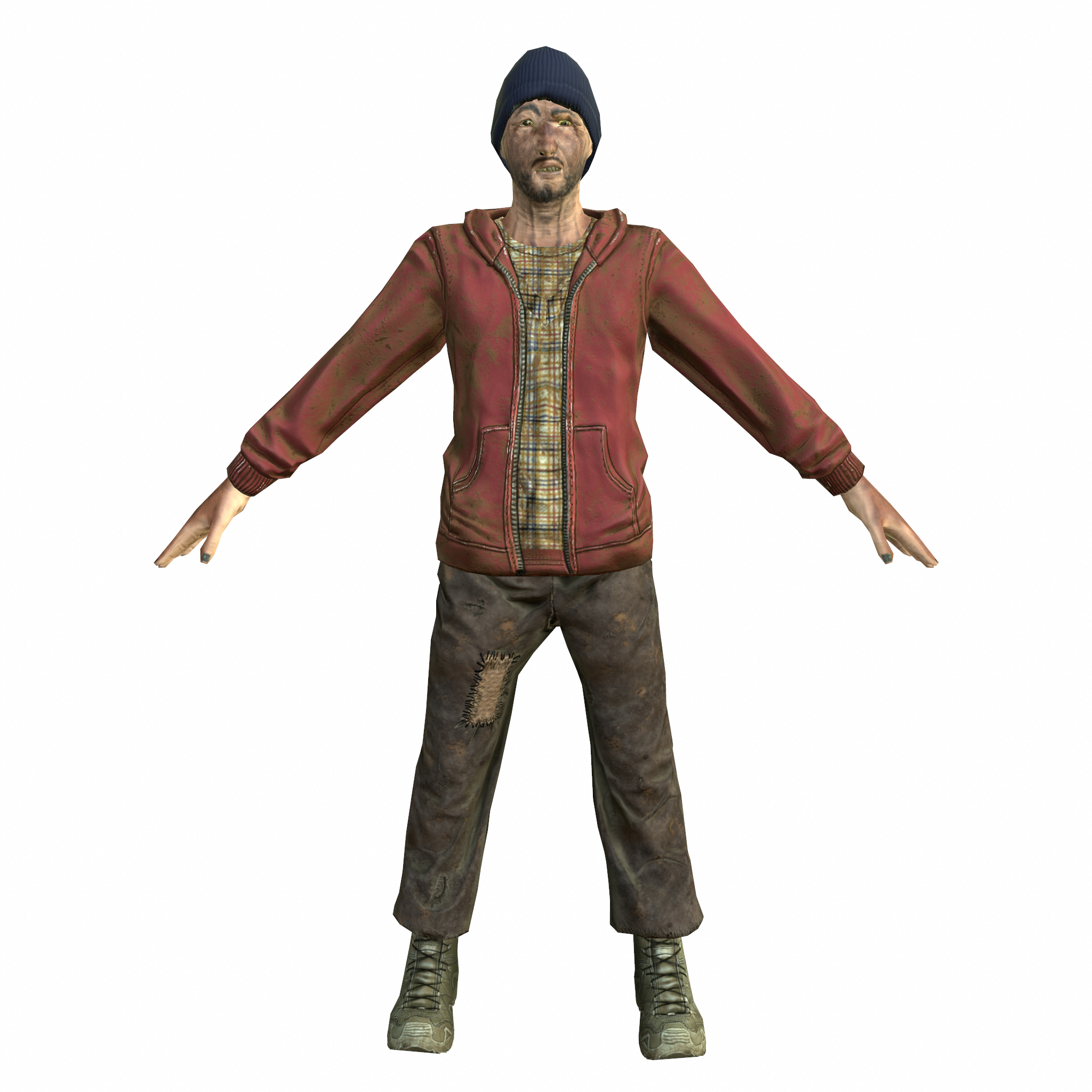 Homeless hobo man mobile 3D model | 1142435 | TurboSquid