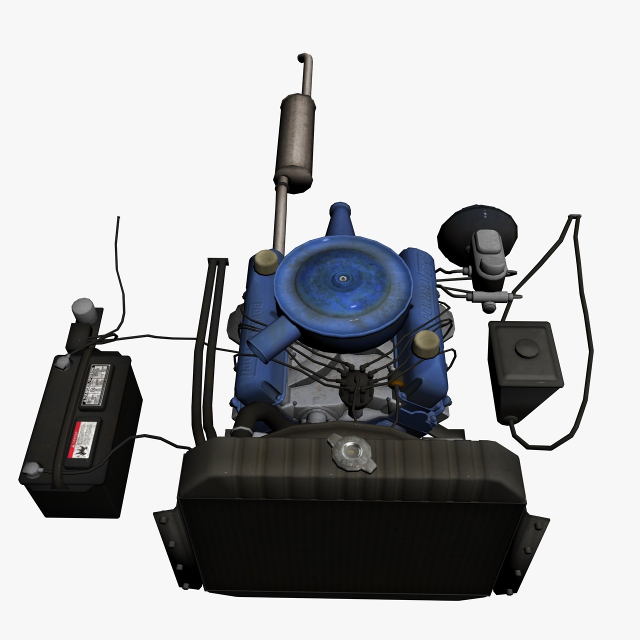 3D low-poly car engine | 1142929 | TurboSquid