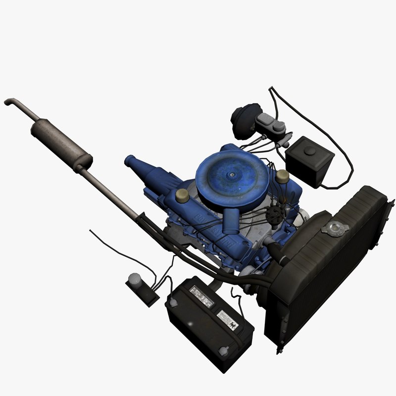 3D low-poly car engine | 1142929 | TurboSquid