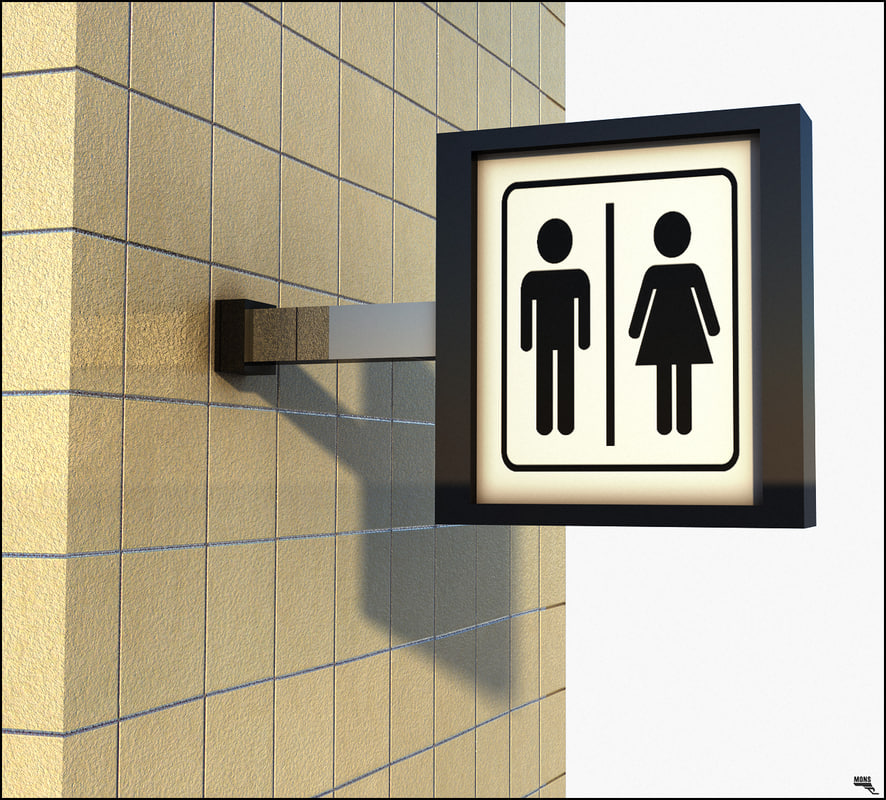 Free sign toilet 3D model | 1143169 | TurboSquid