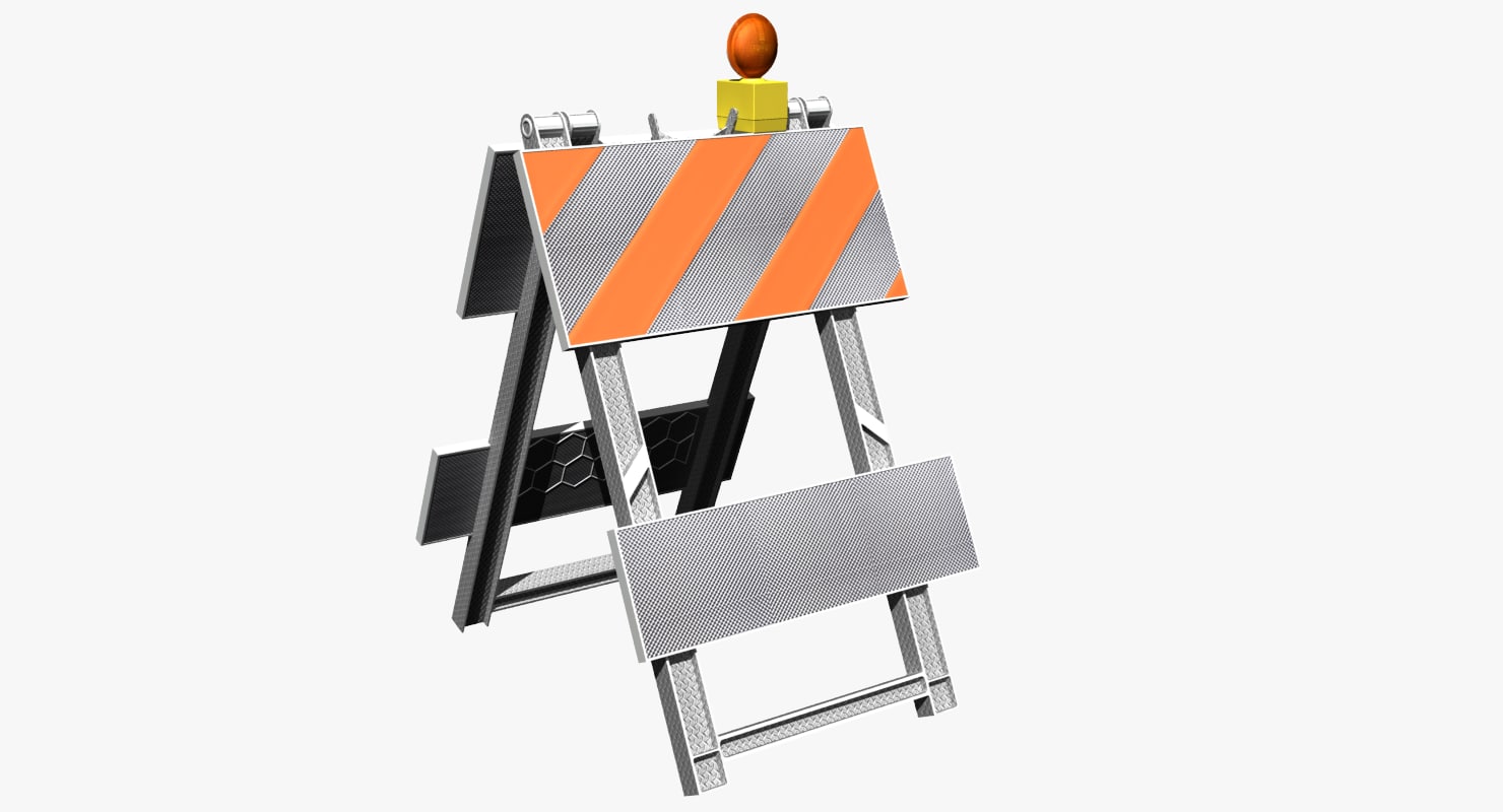 3D a-frame barricade model | 1143344 | TurboSquid