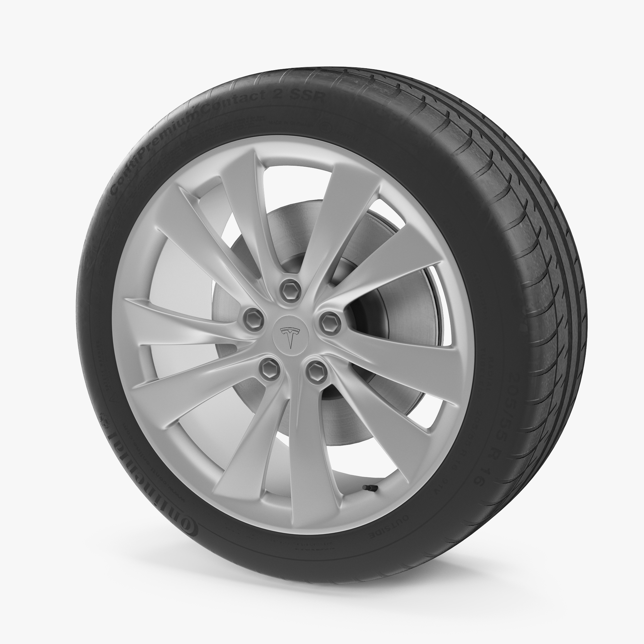 Tesla silver cyclone wheel model | 1143478 | TurboSquid