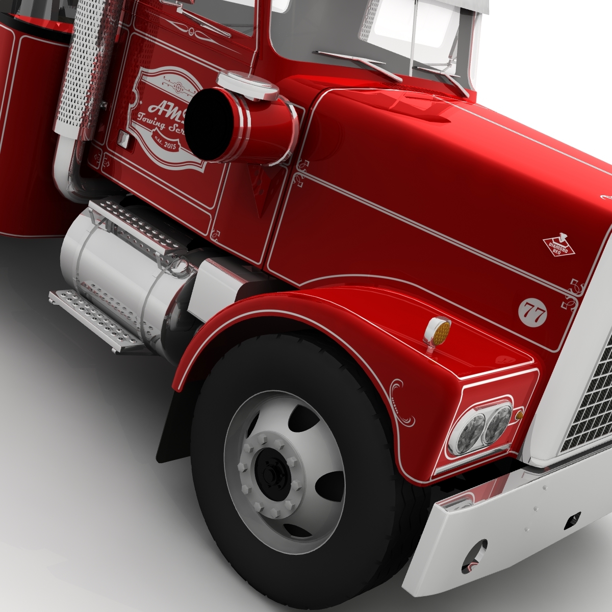 3D diamond reo giant tow truck | 1143609 | TurboSquid