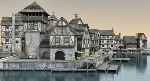 Medieval port 3D | 1144332 | TurboSquid