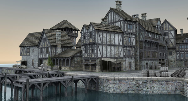 Medieval port 3D | 1144332 | TurboSquid
