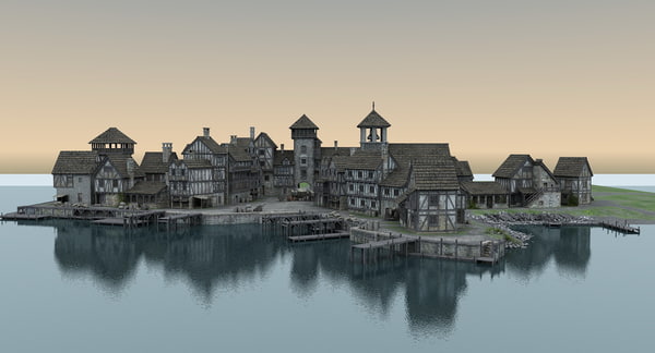 Medieval port 3D | 1144332 | TurboSquid
