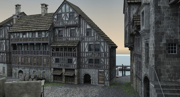 Medieval port 3D | 1144332 | TurboSquid