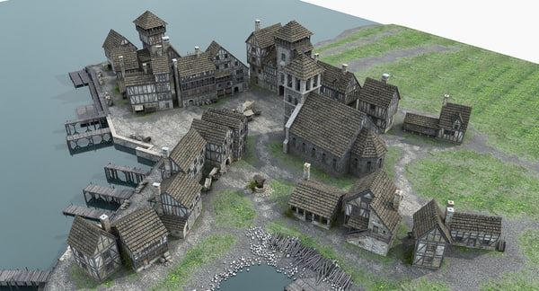 Medieval port 3D | 1144332 | TurboSquid
