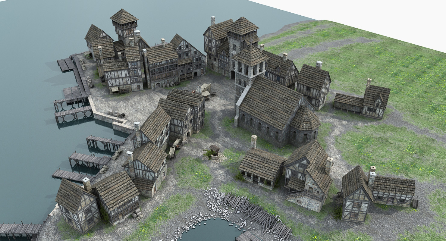 modelo 3d Puerto Medieval 07 - TurboSquid 1144332