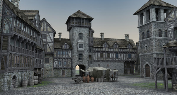 Medieval port 3D | 1144332 | TurboSquid