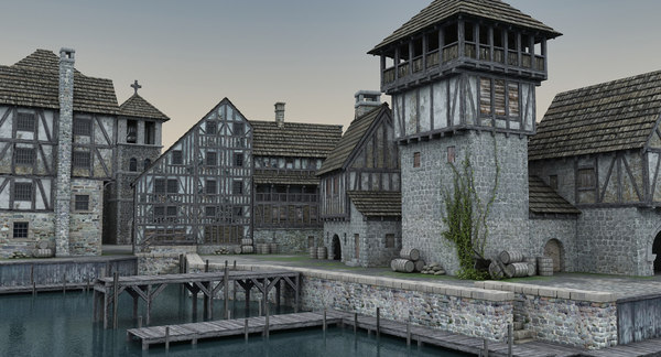 Medieval port 3D | 1144332 | TurboSquid