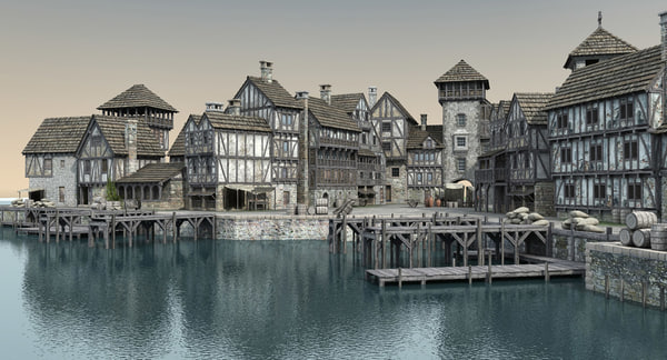 Medieval port 3D | 1144332 | TurboSquid