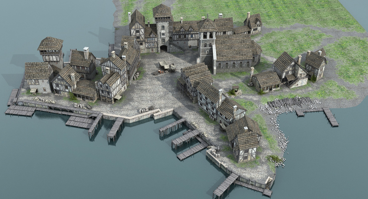modelo 3d Puerto Medieval 07 - TurboSquid 1144332