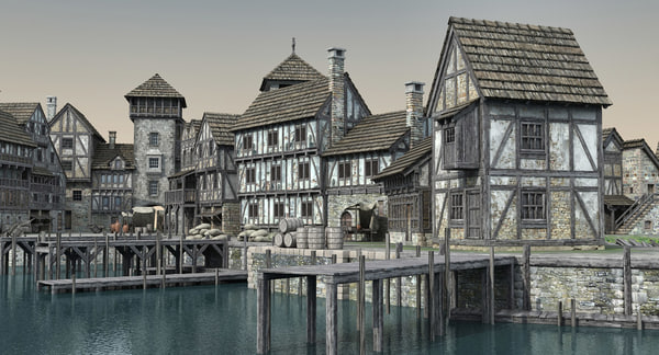 Medieval port 3D | 1144332 | TurboSquid