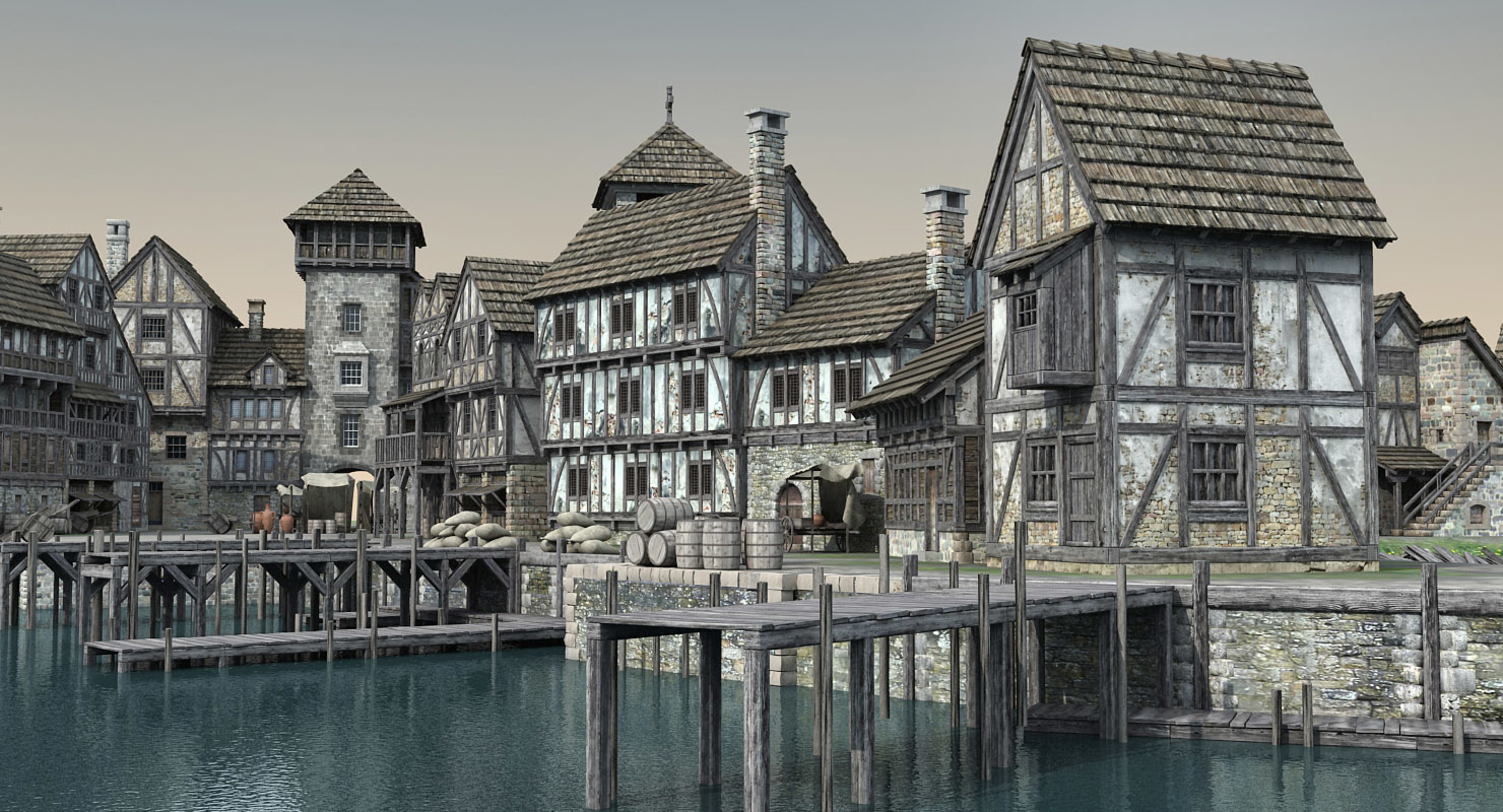 modelo 3d Puerto Medieval 07 - TurboSquid 1144332