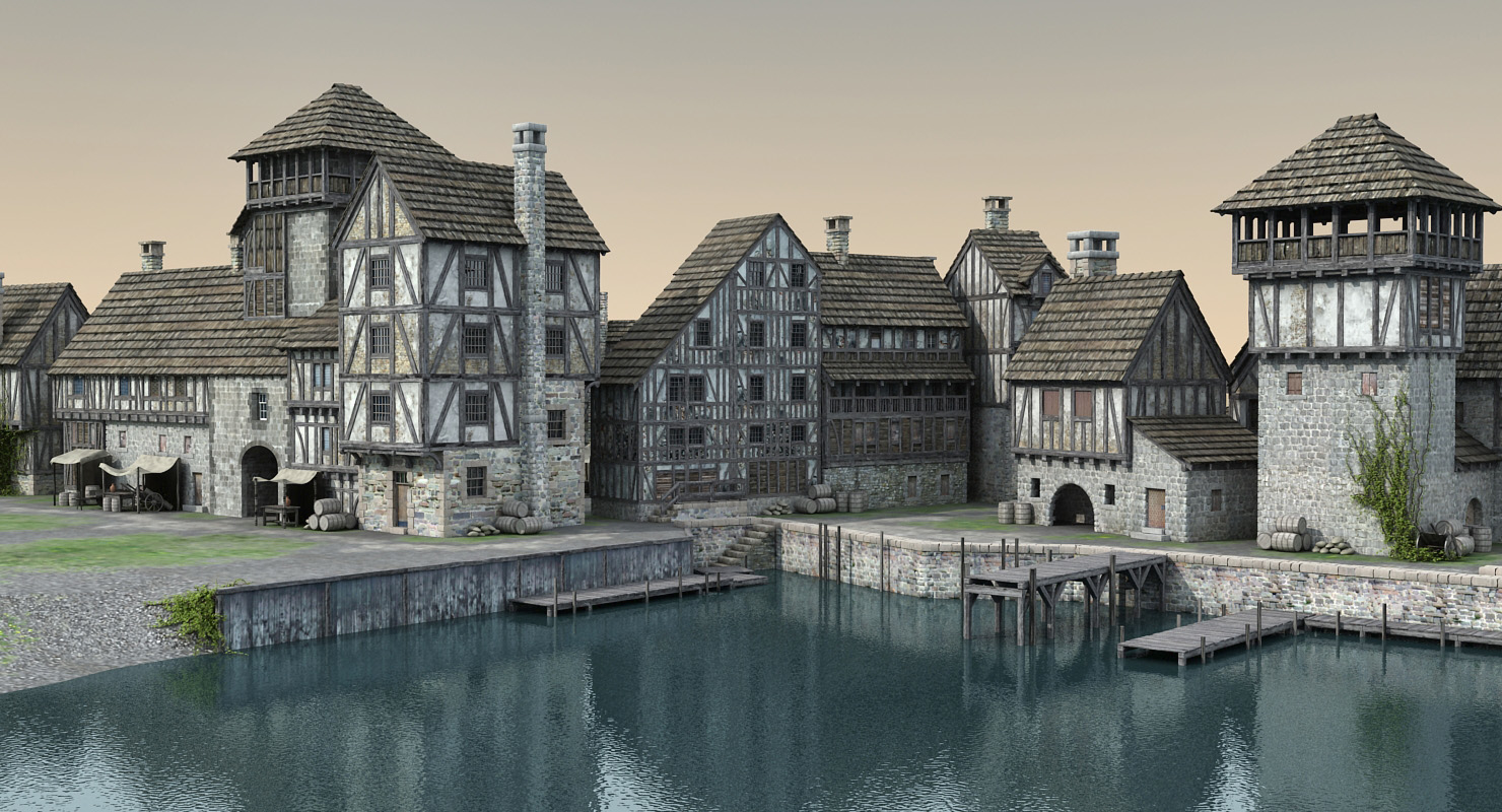 modelo 3d Puerto Medieval 07 - TurboSquid 1144332