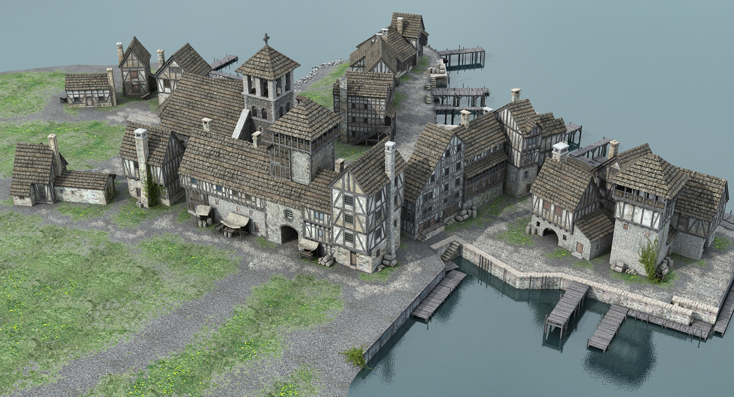 modelo 3d Puerto Medieval 07 - TurboSquid 1144332