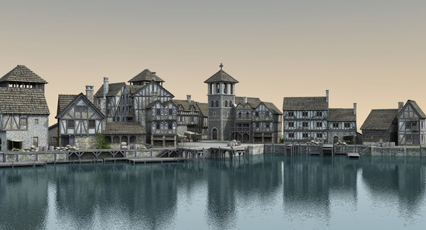 Medieval port 3D | 1144332 | TurboSquid