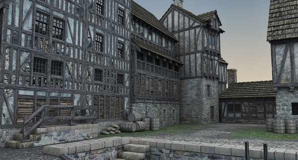 Medieval port 3D | 1144332 | TurboSquid