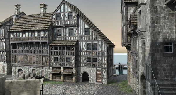 Medieval port 3D | 1144332 | TurboSquid
