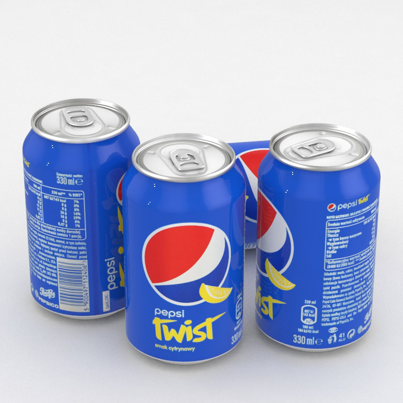 3D model beverage pepsi twist 330ml | 1144580 | TurboSquid