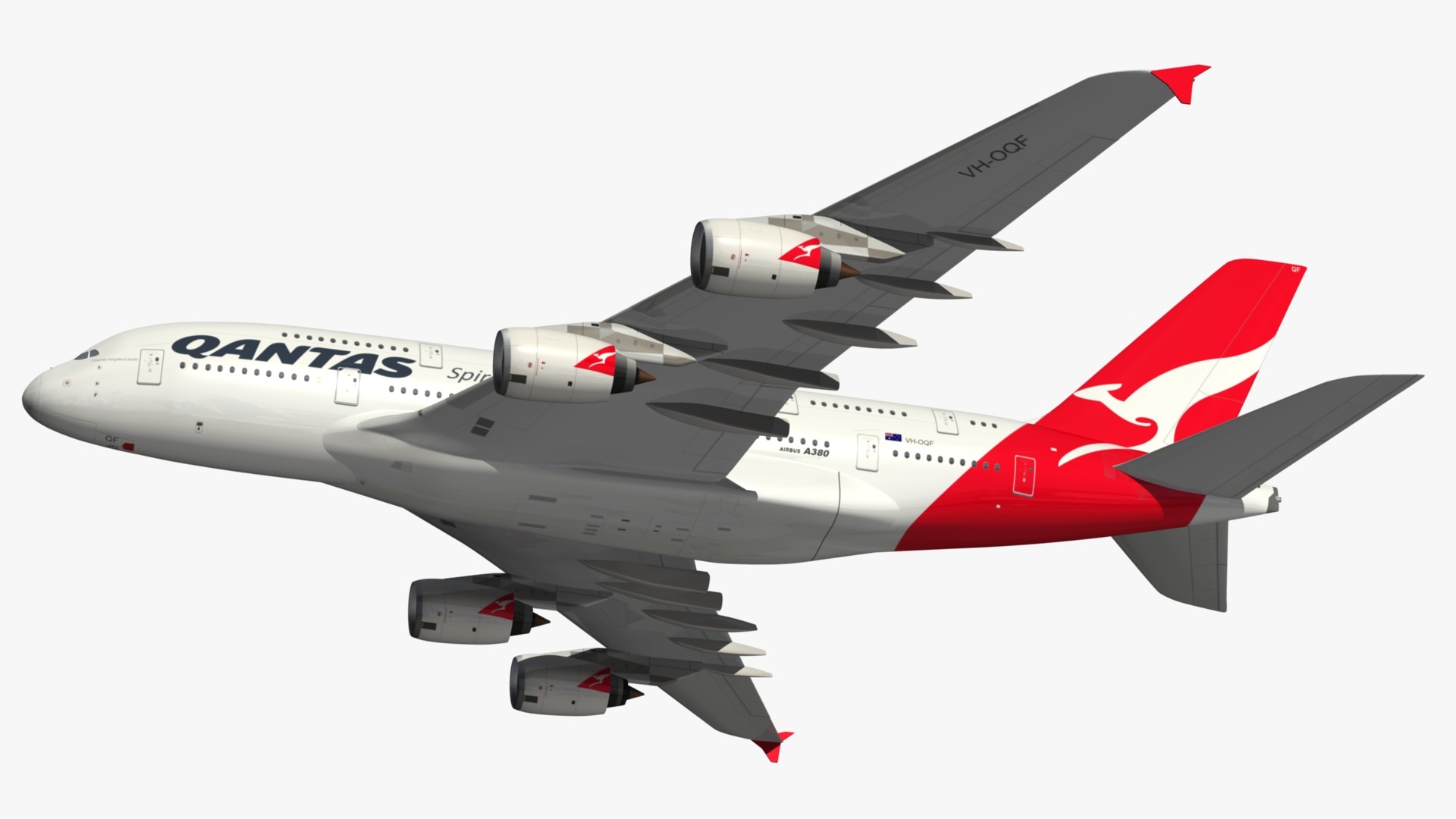 3D airbus qantas airlines model | 1144819 | TurboSquid
