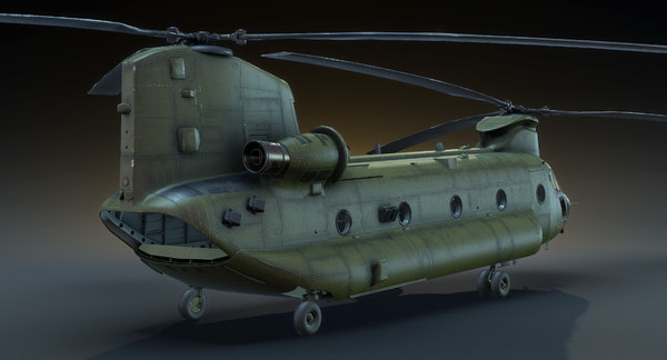 3D low-poly military helicopter ch-47 chinook | 1144900 | TurboSquid