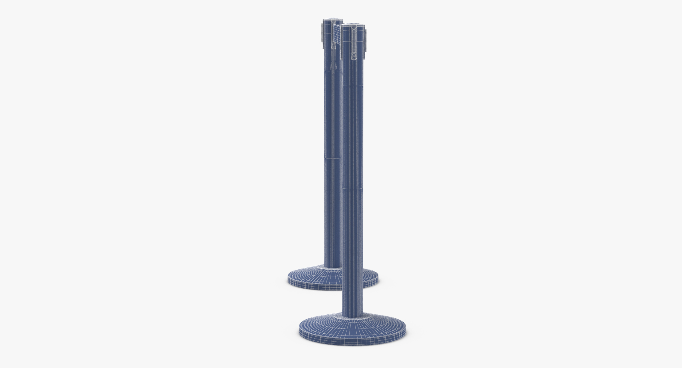 3D airport stanchions metal short | 1144952 | TurboSquid