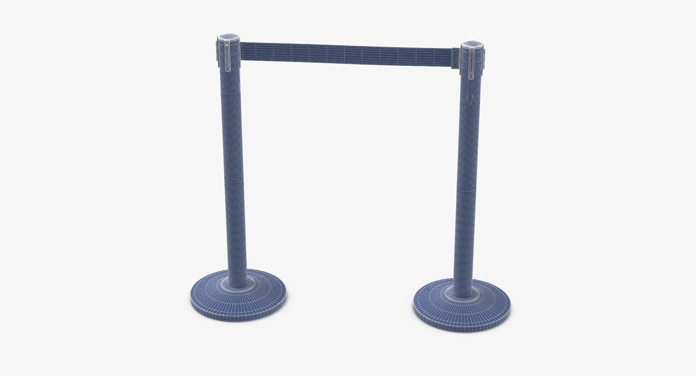 3D airport stanchions metal short | 1144952 | TurboSquid