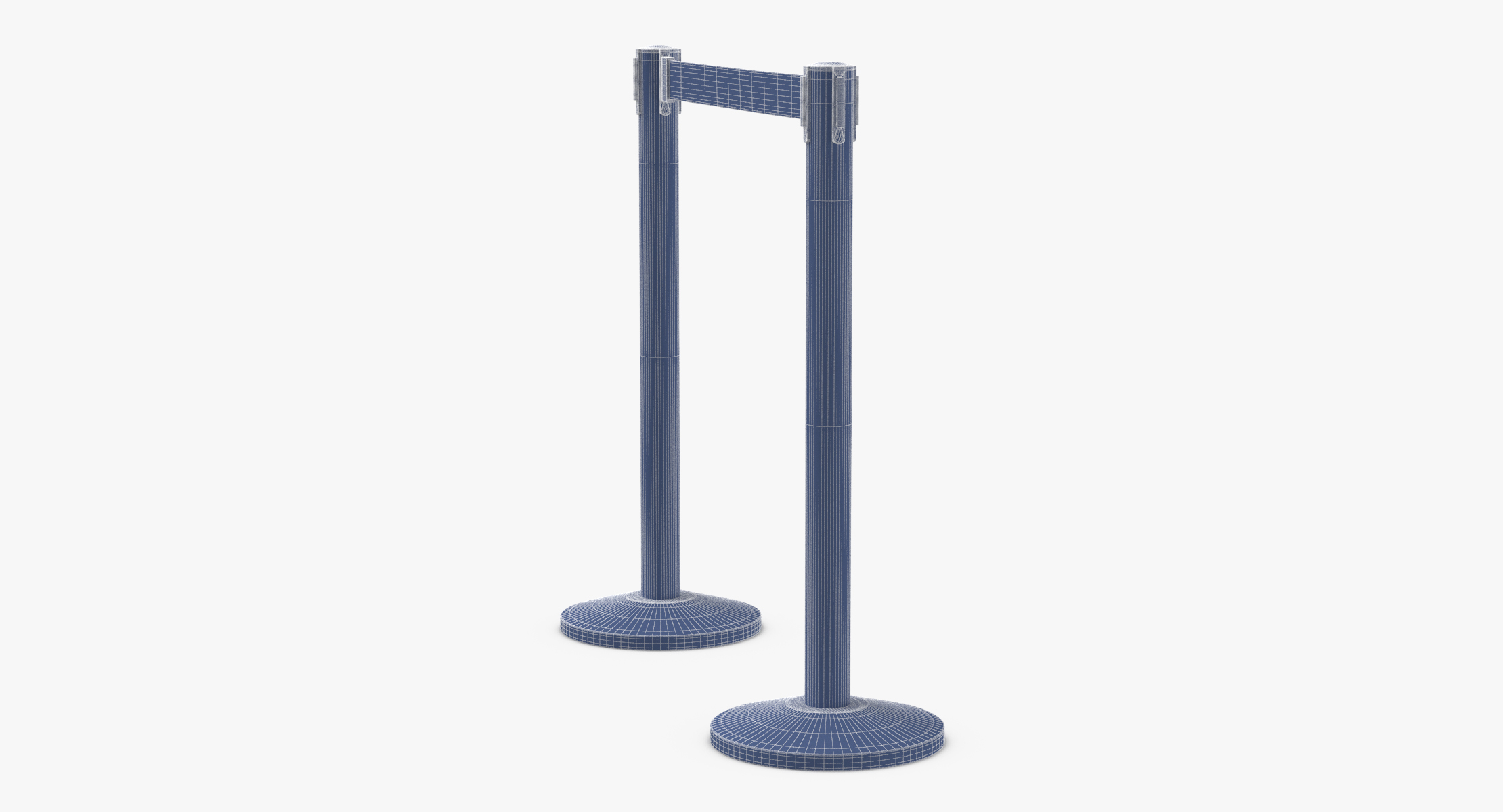 3D airport stanchions metal short | 1144952 | TurboSquid