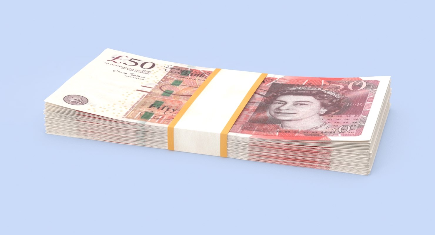 3D 50-pound-note---stack model | 1145029 | TurboSquid
