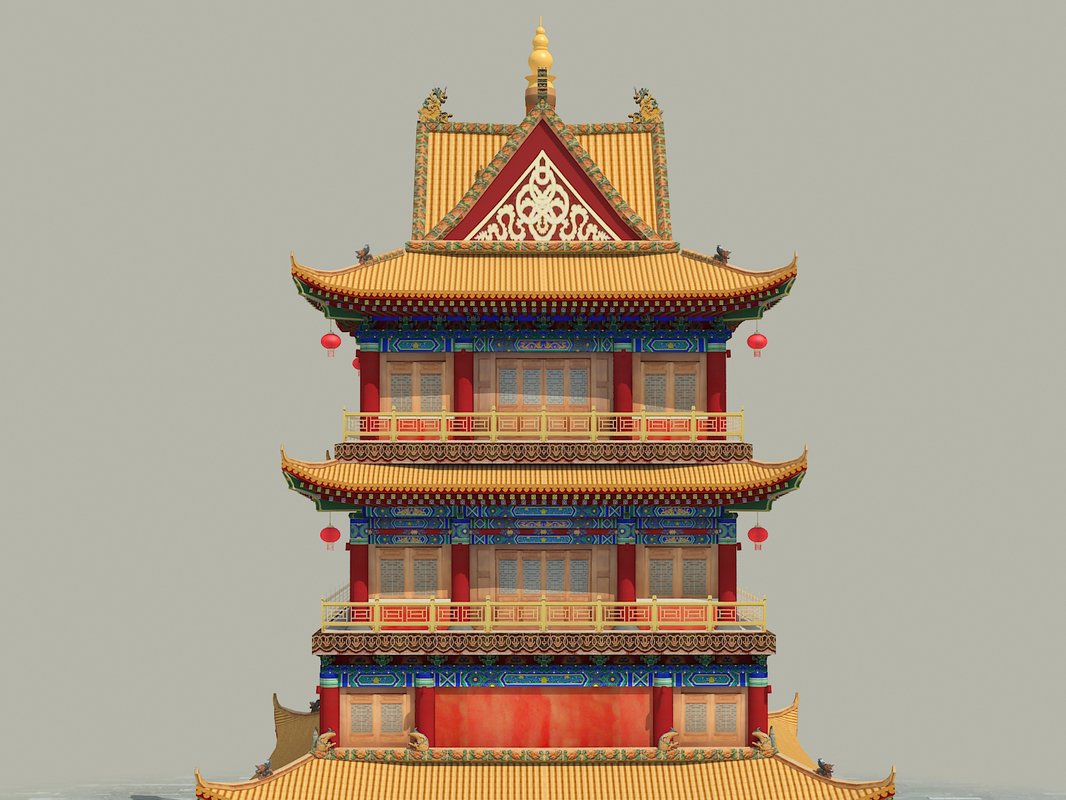 Chinese building 3D model | 1145194 | TurboSquid