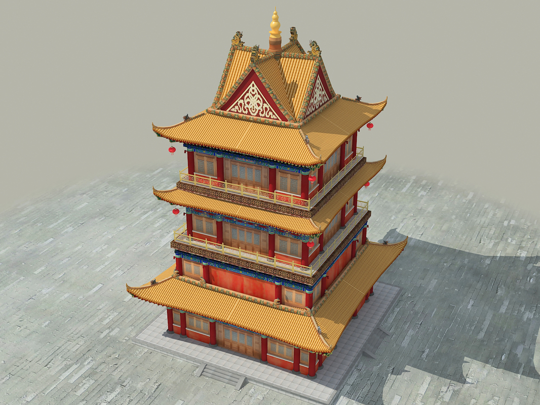 Chinese building 3D model | 1145194 | TurboSquid