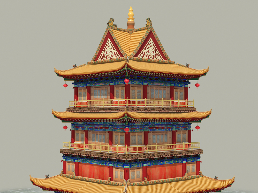 Chinese building 3D model | 1145194 | TurboSquid