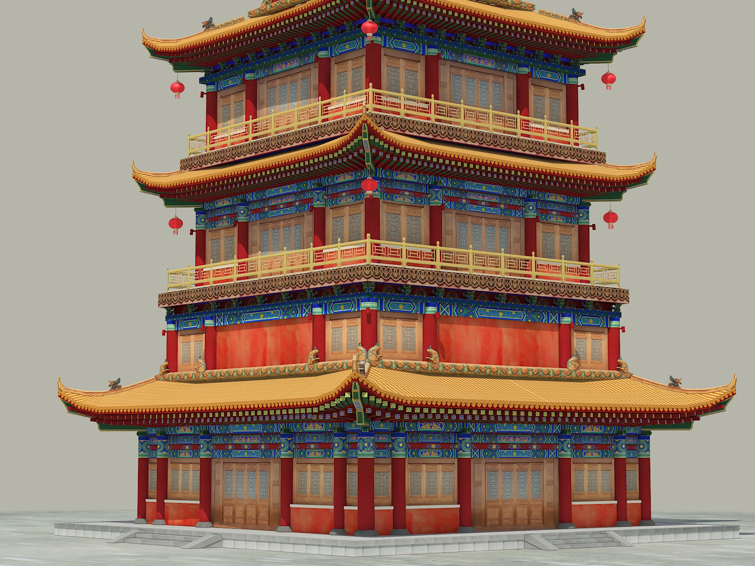 Chinese building 3D model | 1145194 | TurboSquid