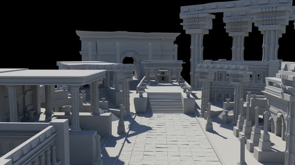 roman amphitheater arena pula 3d model